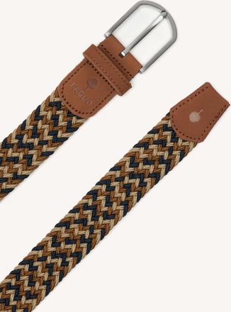 Faguo Ceinture tress&eacute;e bleu marine et beige - BELT