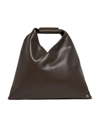 Maison Margiela Minimalist Polyurethane Top Handle Bag - Black
