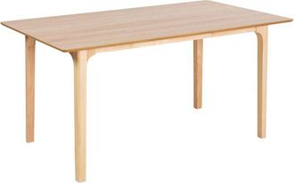 Beliani Esstisch Holzoptik Helle Esche MDF-Tischplatte mit Holzbeinen 160 x 90 cm f&uuml;r 6 Personen Rechteckig Modernes Design K&uuml;chentisch Esszimmertisch