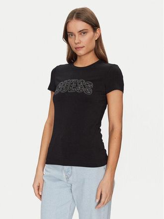 Guess T-Shirt W5GI04 J1314 Schwarz Slim Fit