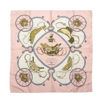 Herm&egrave;s Pre-owned Carr&eacute; 90 Springs Seidenschal - - Pre-owned - Damen - Rosa - ONE SIZE