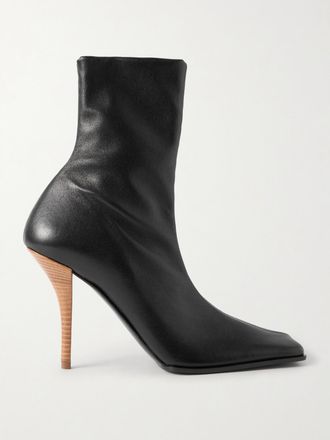 Alaia Bottines En Cuir 90 - Noir