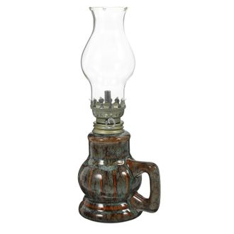 NUOBESTY Vintage Keramik-&ouml;llampe Antike Petroleumlaterne &Ouml;llampe Keramik-petroleumlampe Vintage-Glas-petroleumlampe Dekorative Innenlaterne
