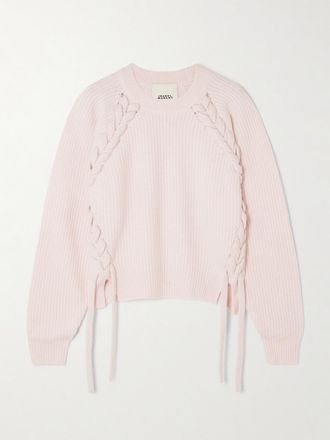 Isabel Marant Pull En Laine M&eacute;rinos &Agrave; Mailles C&ocirc;tel&eacute;es Et &Agrave; Finitions Tress&eacute;es Noelia - Rose