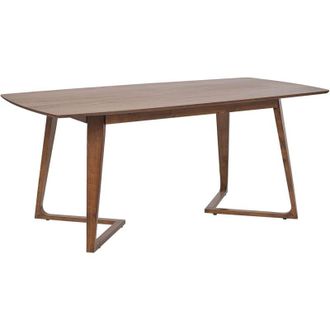 Beliani Esstisch HUXTER Dunkle Walnuss 180 cm 90 cm