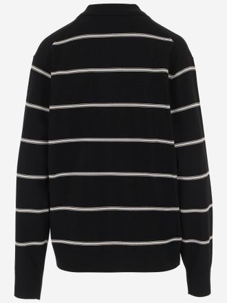 The Garment Womens Polo Shirt Viscose-Blend Black Fsc Viscose Knitwear Sweater