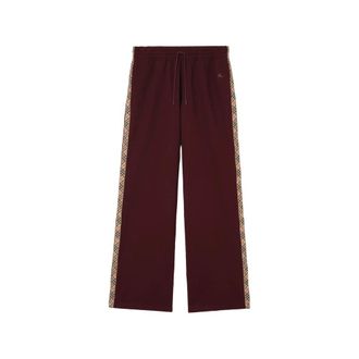 Burberry Check-trim Cotton Track Pants