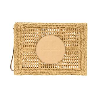 Tory Burch Femme, Sacs, Beige, Taille: ONE Size Ella Crochet Pouch