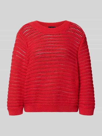 Monari Oversized Pullover in semitransparentem Design Modell Ajour