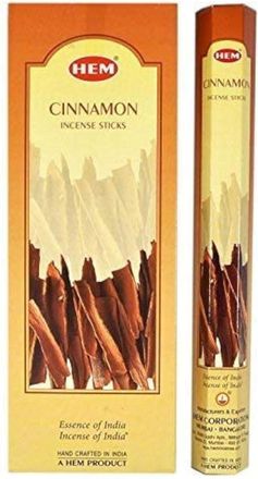 Hem Hem Räucherstäbchen in sechseckiger Verpackung, Zimt, 6 Packungen à 20 Stäbchen = 120 Stäbchen