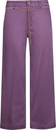 Liu Jo Femme, Pantalons, Violet, Taille: W25 Pantalons flare taille haute