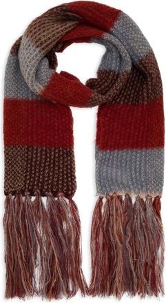 Gallo Gallo, unisex, Accessoires, Multicolore, Taille: ONE Size Sciarpa frange fantasia tartan a righe