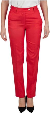 Kiton Femme, Pantalons, Rouge, Taille: 36 FR Pantalon en Triac&eacute;tate et Polyester