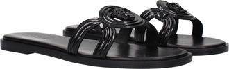 Versace Patent Leather Slipper - Black