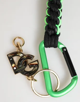 Dolce & Gabbana DG Logo Braided Lanyard Keychain - Multicolor