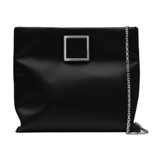 Roger Vivier Strass Soft Pochette - - Bags - Damen - Schwarzk - ONE SIZE