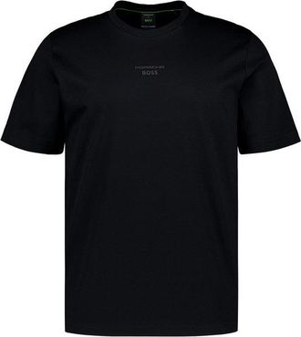 HUGO BOSS Herren T-Shirt schwarz Baumwolle