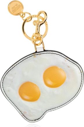 Moschino Homme, Accessoires, Blanc, Taille: ONE Size Porte-cl&eacute;s en cuir