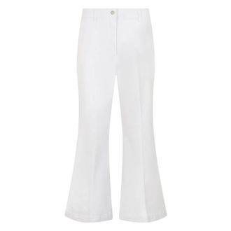 Fabiana Filippi Femme, Pantalons, Blanc, Taille: 36 FR Pantalon &Eacute;vas&eacute; &Eacute;l&eacute;gant