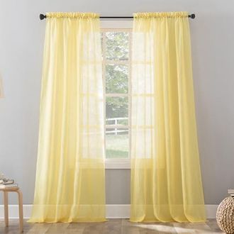 No. 918 Erica Gardinenstange, Voile, 129,5 x 213,4 cm, Gelb