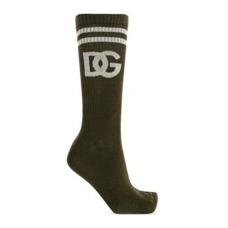 Dolce & Gabbana Homme, Sous-v&ecirc;tements, Vert, Taille: L Logo Socks