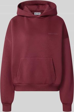 Review Relaxed Fit Hoodie aus Baumwoll-Mix mit Label-Detail