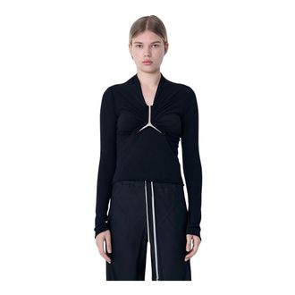 Rick Owens Femme, Tops, Noir, Taille: 42 FR Haut Manches Longues Allanah