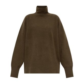 R&oacute;he Wollrollkragenpullover mit Fransen - - Knitwear - Damen - Gr&uuml;n - M