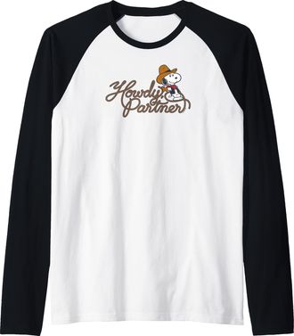 Peanuts Snoopy Howdy Partner im Cowboy-Stil Raglan