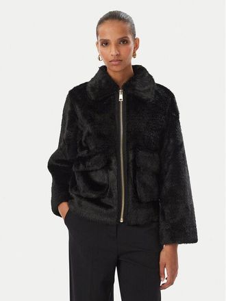 Rinascimento Rinascimento Pelzmantel CFC0127150003 Schwarz Regular Fit