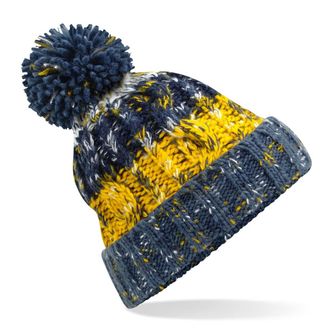 Beechfield B486 Corkscrew Pom Pom Beanie - Morning Frost