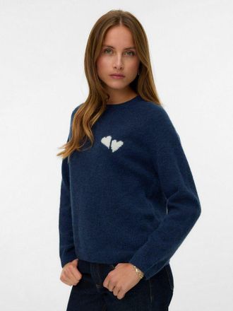 Vero Moda Strickpullover VMBAM LS O-NECK PULLOVER BOO ENT