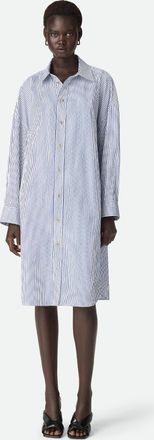 Bottega Veneta Robe En Popeline De Coton &Agrave; Fines Rayures - Bottega Veneta