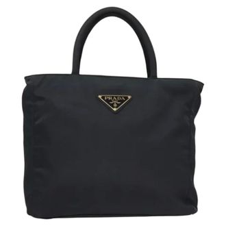 Prada Pre-owned Nylon sacs-main - Femme - Pre-owned - Bleu - Taille: ONE Size