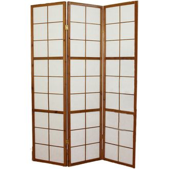 PEGANE Pegane - Paravent japonais bois brun - 3 pans