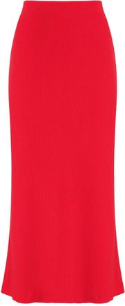 Gloria Coelho x Isabella Fiorentino Midirock mit Schlitz - Rot
