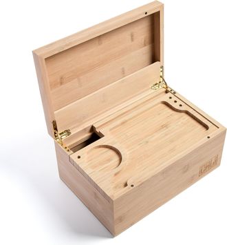 CALI' Gro&szlig;e Aufbewahrungsbox aus Bambus, 27 cm x 13 cm x 18 cm (natur)