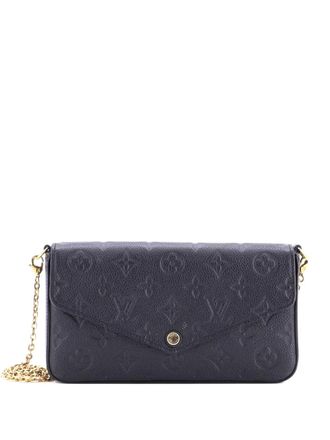 Louis Vuitton sac &agrave; bandouli&egrave;re Felicie Pochette Monogram en cuir Empreinte - Noir