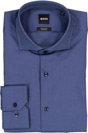 HUGO BOSS Herren Hemd blau Baumwoll-Stretch