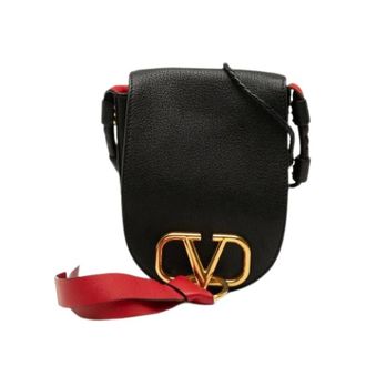 Valentino Sac bandouli&egrave;re en cuir de ch&egrave;vre Pre-owned - Femme - Pre-owned - Noir - Taille: ONE Size