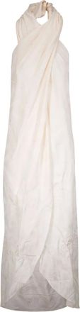 Johanna Ortiz Maxikleid mit Neckholder - Wei&szlig;