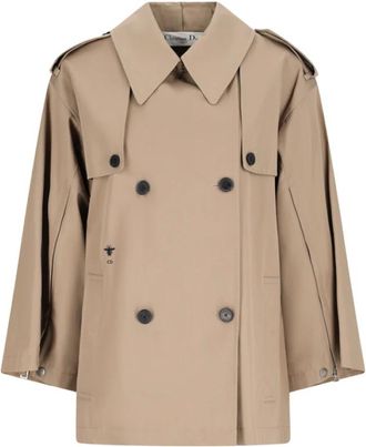 Dior Femme, Manteaux, Beige, Taille: 40 FR Peacoat