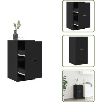 vidaXL The Living Store - vidaXL Apothekerschrank Schwarz 40x41x77,5 cm Holzwerkstoff