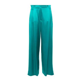 Max Mara Gr&uuml;ne Seidenhose mit weitem Bein - - Trousers - Damen - Gr&uuml;n - S