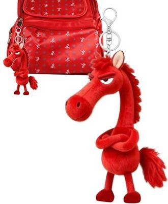 Generico Porte-cl&eacute;s Animaux, 2026 Cheval En Peluche Pendentif Pour Sac - Porte-cl&eacute;s Doux Animaux En Peluche | pour Sac &agrave; Dos Portefeuille Miroir T&eacute;l&eacute;phone Sac 