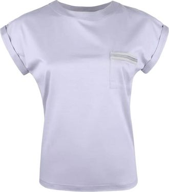 Eleventy Femme, Tops, Gris, Taille: 42 FR T-shirt grigia