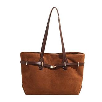 Generic Sac &agrave; bandouli&egrave;re en cuir synth&eacute;tique givr&eacute;, grande capacit&eacute;, polyvalent, sac &agrave; main en su&eacute;dine, sac fourre-tout simple, sac &agrave; main pour le travail, l