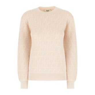 Fendi Woll- und Seidenpullover - - Knitwear - Damen - Rosa - XS