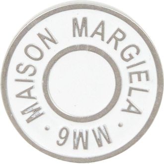 Maison Margiela badge &agrave; logo imprim&eacute; - Blanc