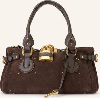 Chlo&eacute; Handtasche Paddington Mit Nieten braun